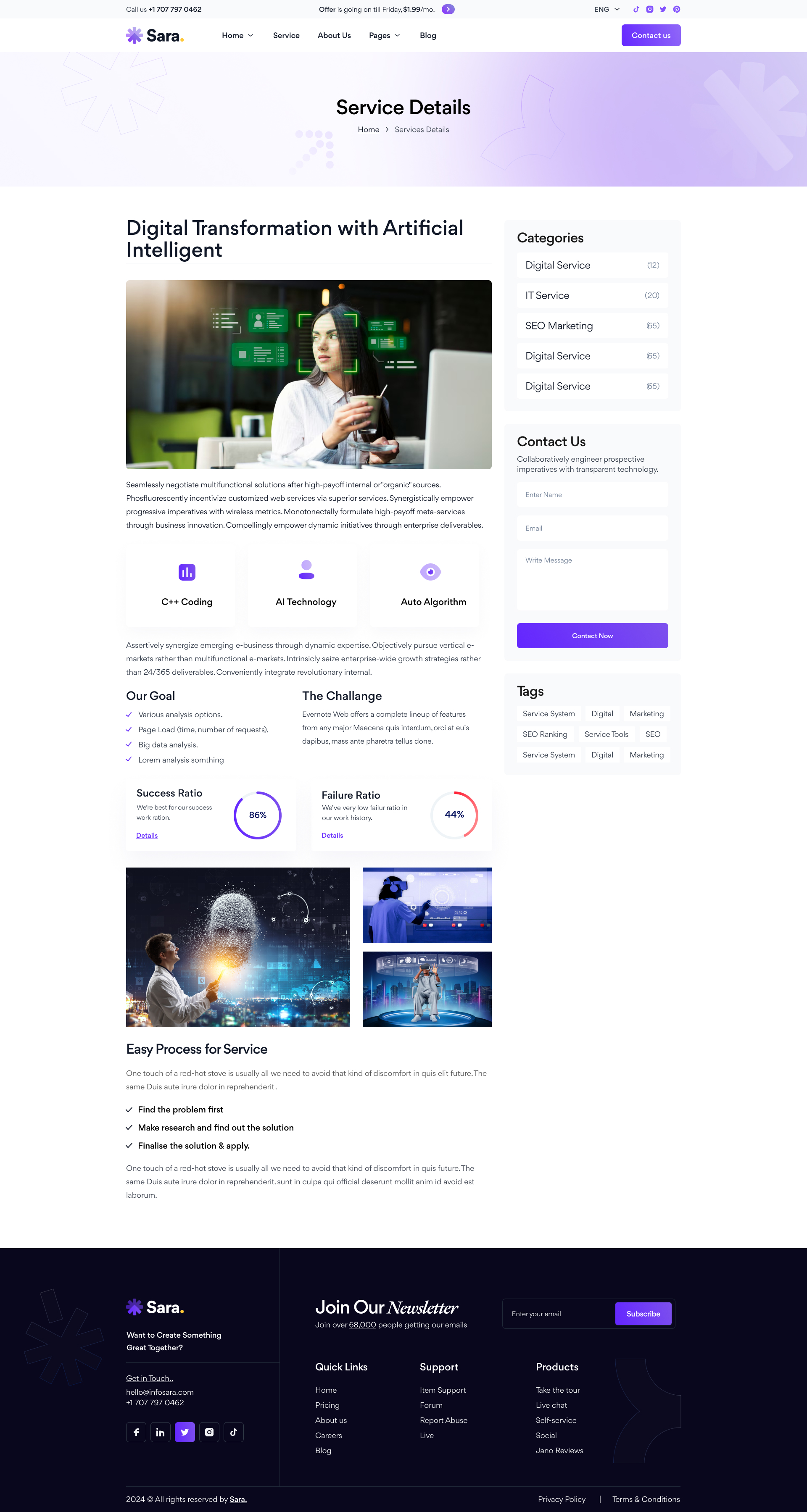 Sara - Multipurpose Business Figma Template by DesignsLab | ThemeForest